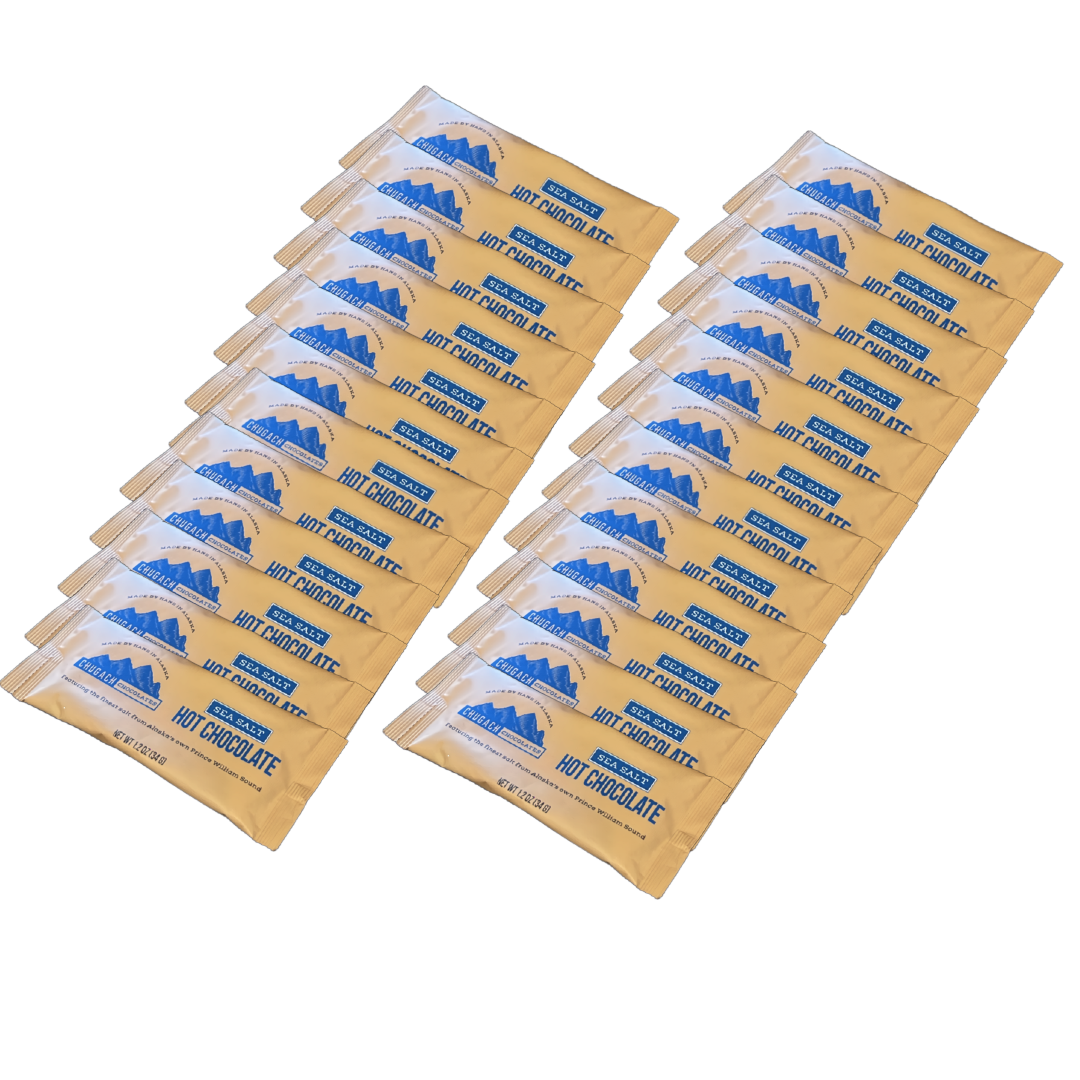 6, 12, 24 or 48 Pack Sea Salt Hot Chocolate Stick Pack Bundle – Chugach ...