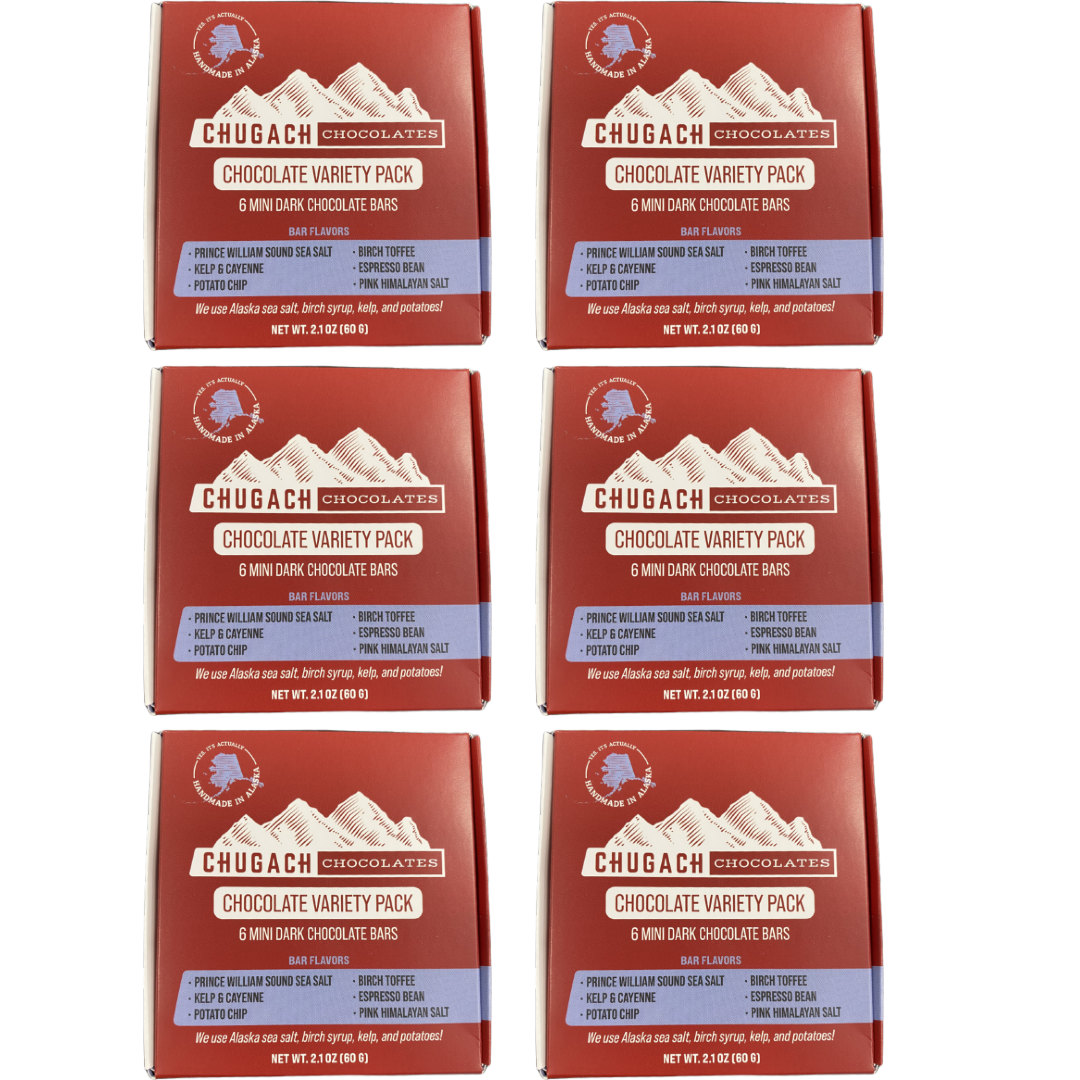 6 Pack Mini-Bar Variety Box Bundle – Chugach Chocolates